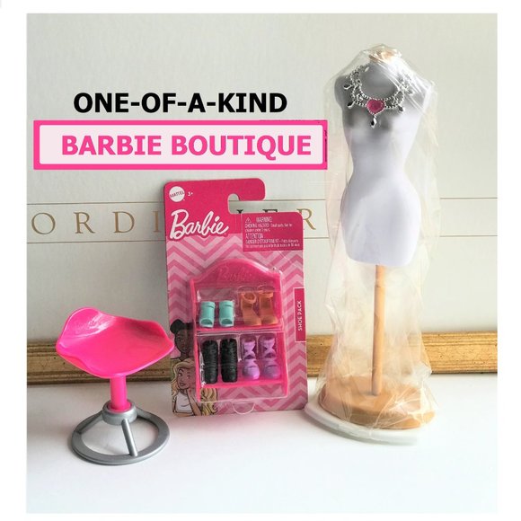Barbie | Toys | Barbie Boutique Shoe Pack Rack Chair Mannequin | Poshmark